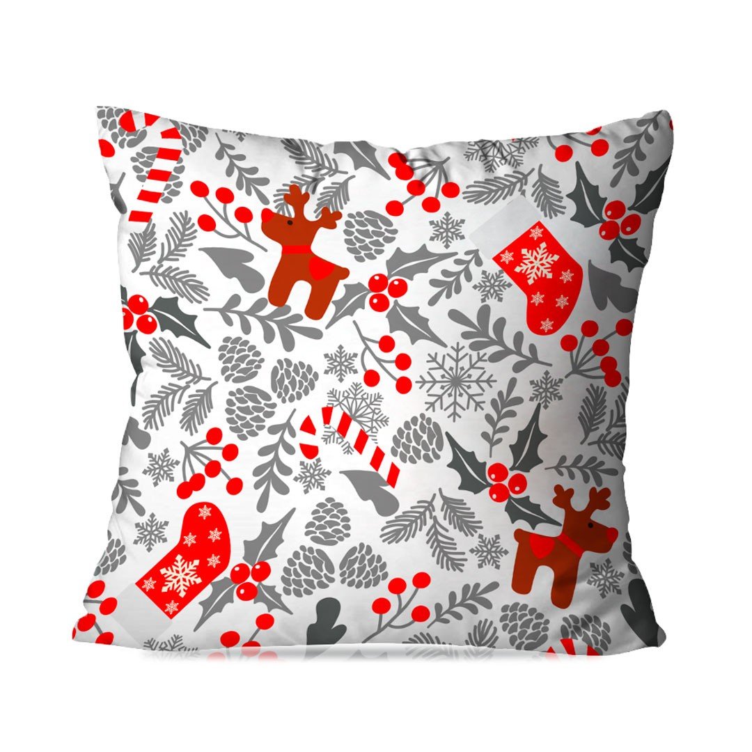 Kit 4 Capas para Almofadas de Natal Elementos Natalinos